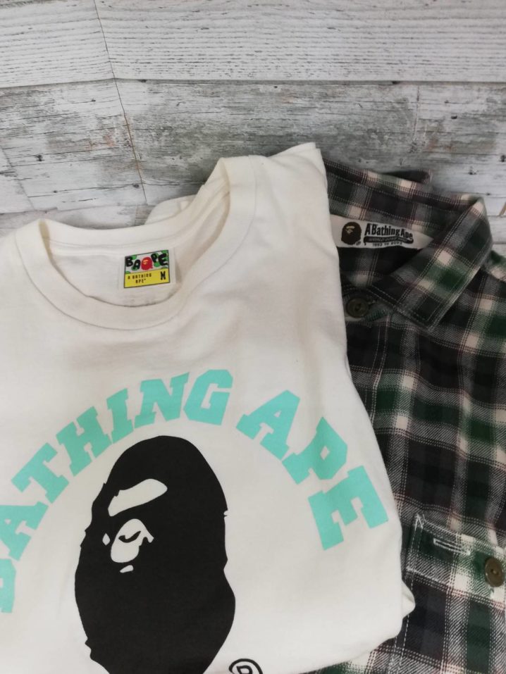 【マンガ倉庫加納店】8/9 こんなの買取りました！《RRL RRL DRY GOOD TEE｜APE ロゴTEE &チェックシャツ ...